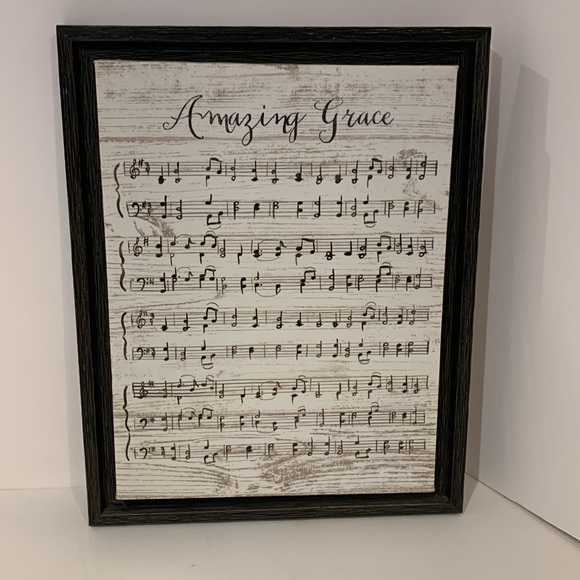 Source Unknown | Art | Amazing Grace Music Notes Double Frame Wall Art ...